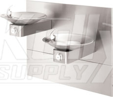 Haws 1011MS Bi-Level Swirl Bowl NON-REFRIGERATED Drinking Fountain ...